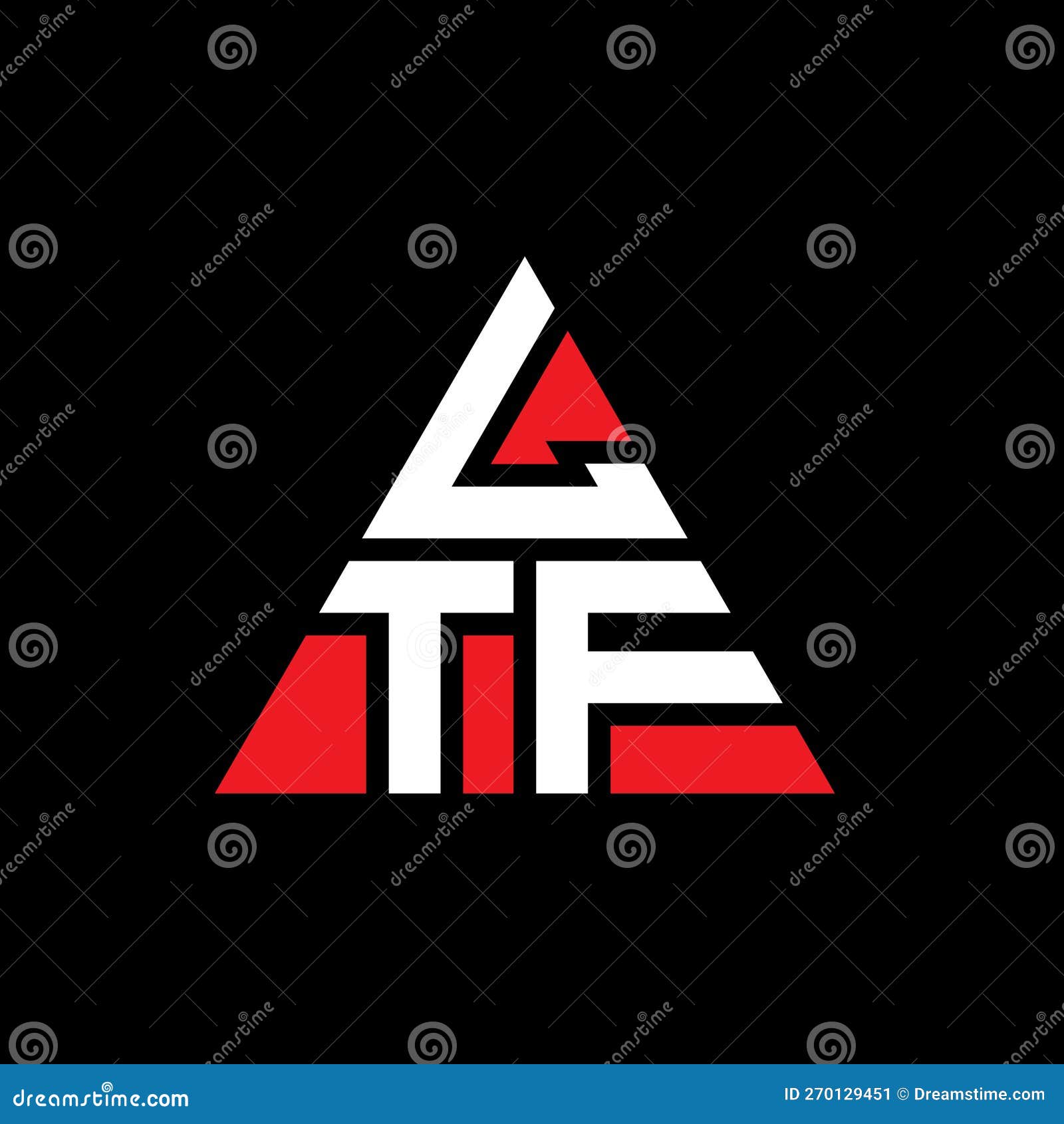 LTF Triangle Letter Logo Design with Triangle Shape. LTF Triangle Logo ...