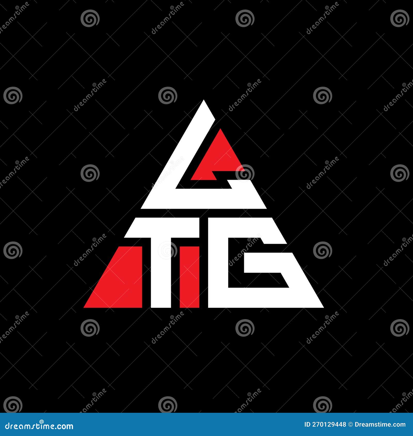 LTG Triangle Letter Logo Design with Triangle Shape. LTG Triangle Logo ...