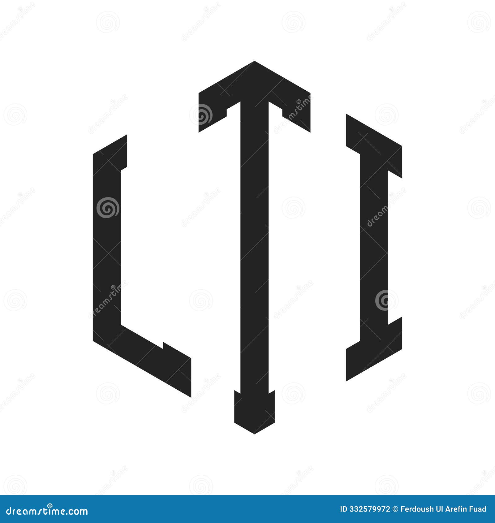 LTI Logo Design. Initial Letter LTI Monogram Logo Using Hexagon Shape ...