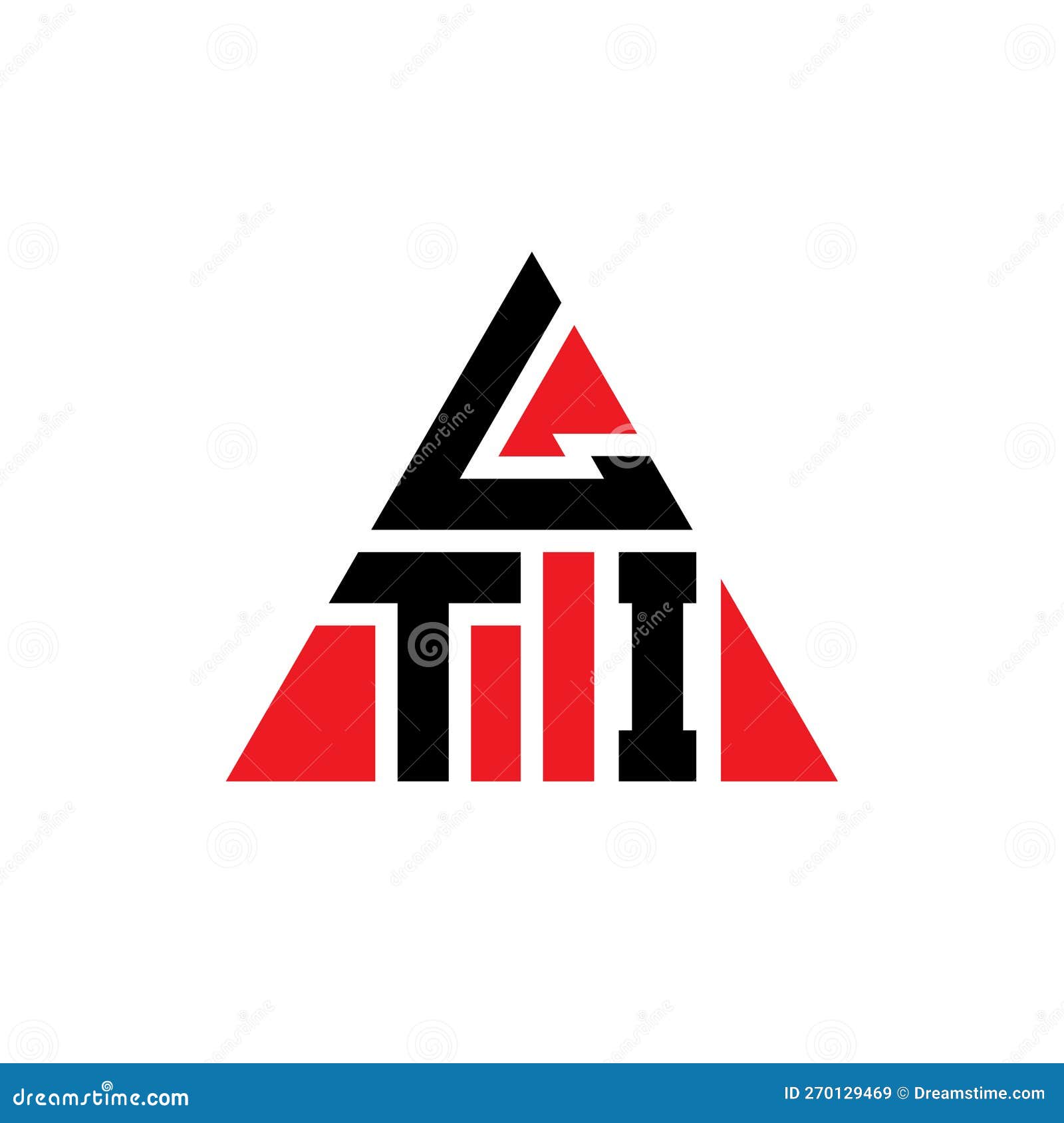 LTI Triangle Letter Logo Design with Triangle Shape. LTI Triangle Logo ...