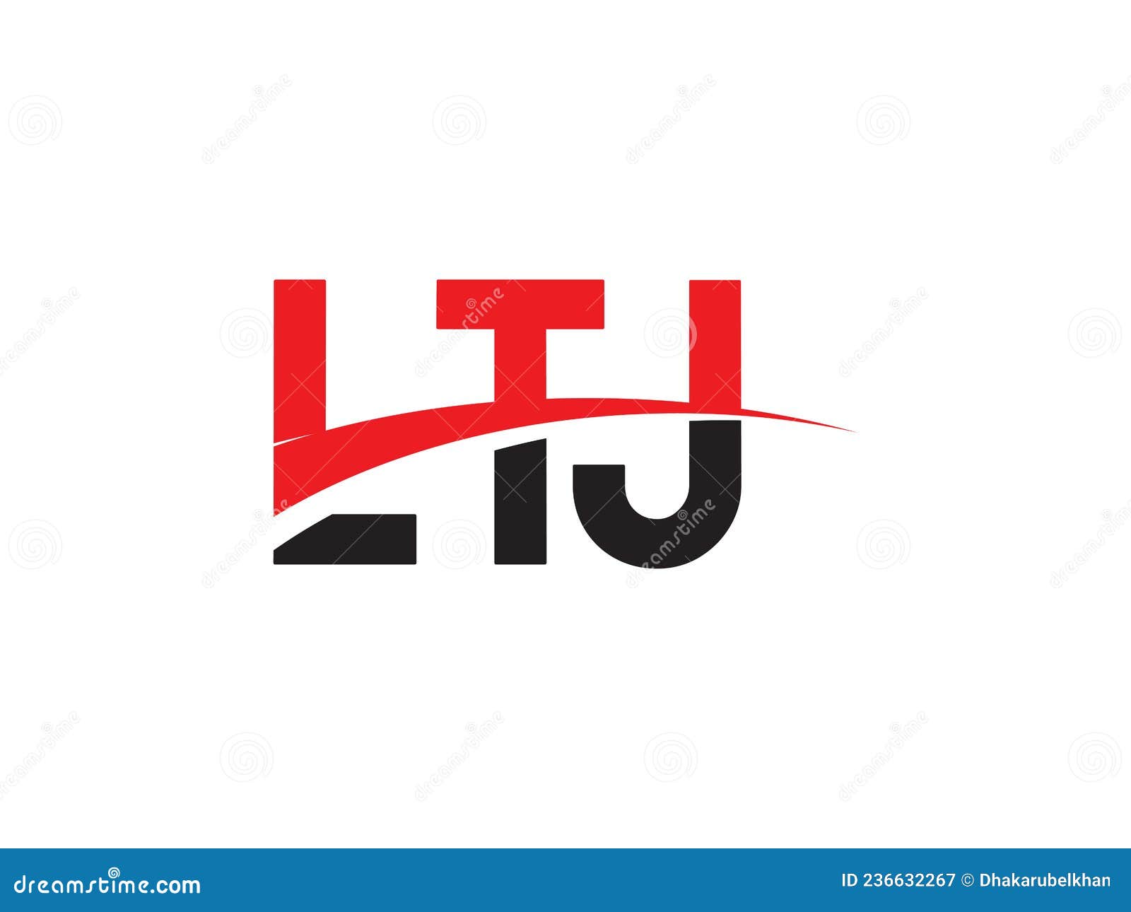 LTJ Letter Initial Logo Design Stock Vector - Illustration of company ...