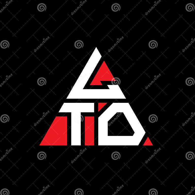 LTO Triangle Letter Logo Design with Triangle Shape. LTO Triangle Logo ...