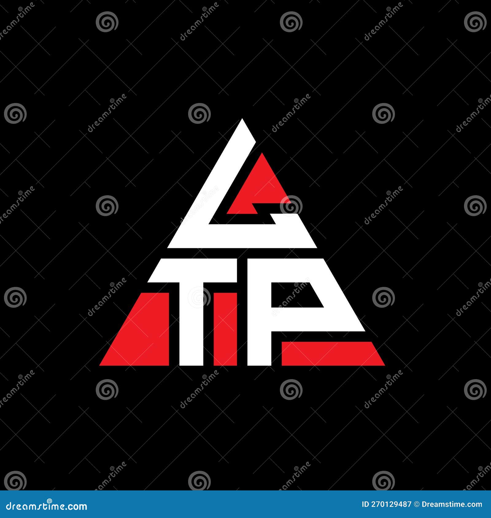 LTP Triangle Letter Logo Design with Triangle Shape. LTP Triangle Logo ...