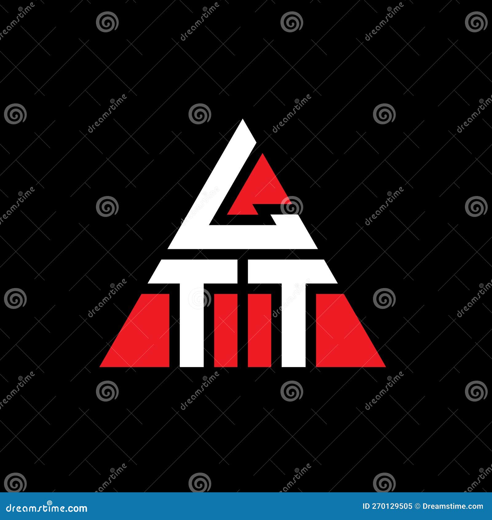 LTT Triangle Letter Logo Design with Triangle Shape. LTT Triangle Logo ...