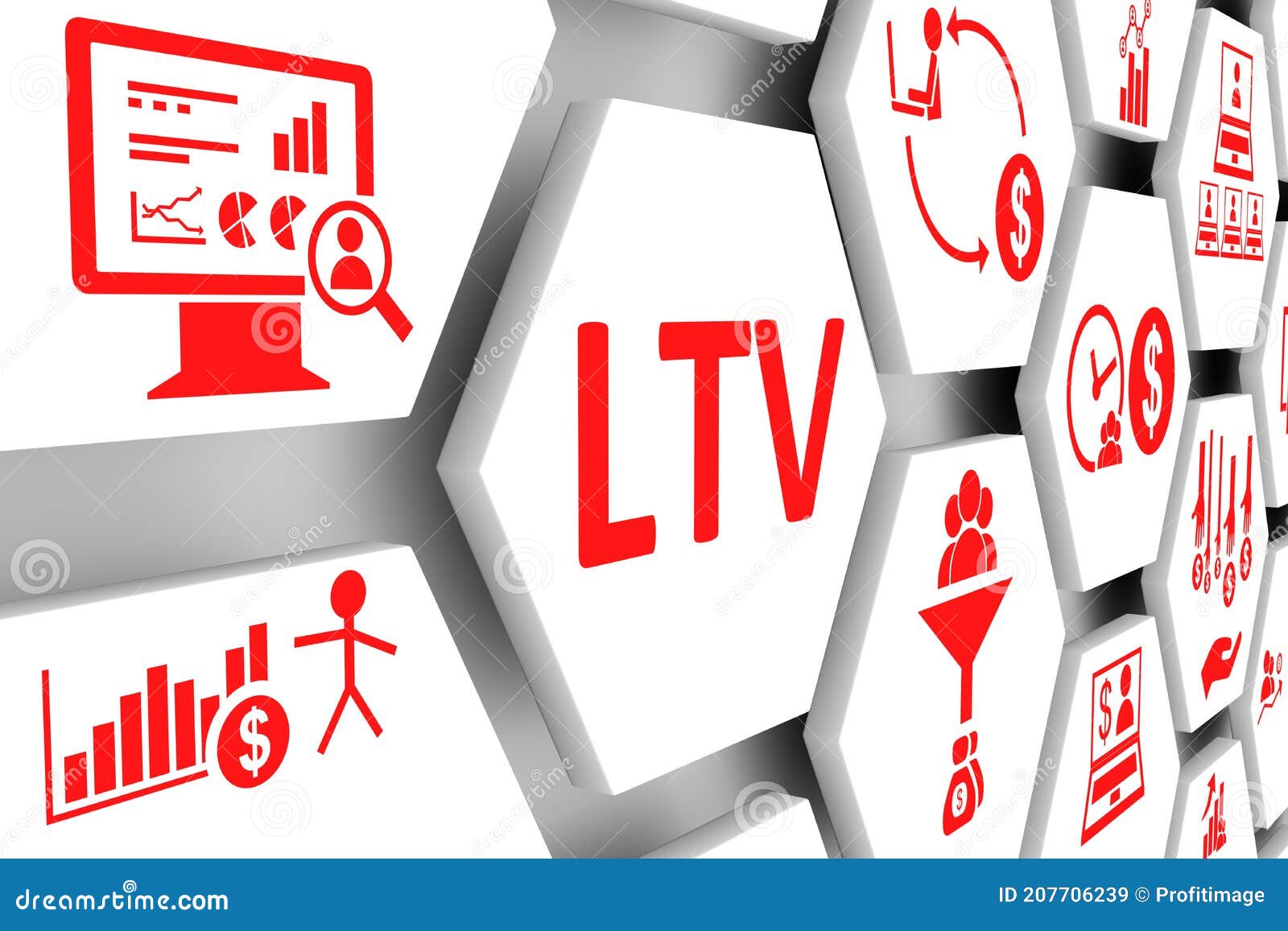 LTV Concept Cell Background Stock Illustration - Illustration of ...