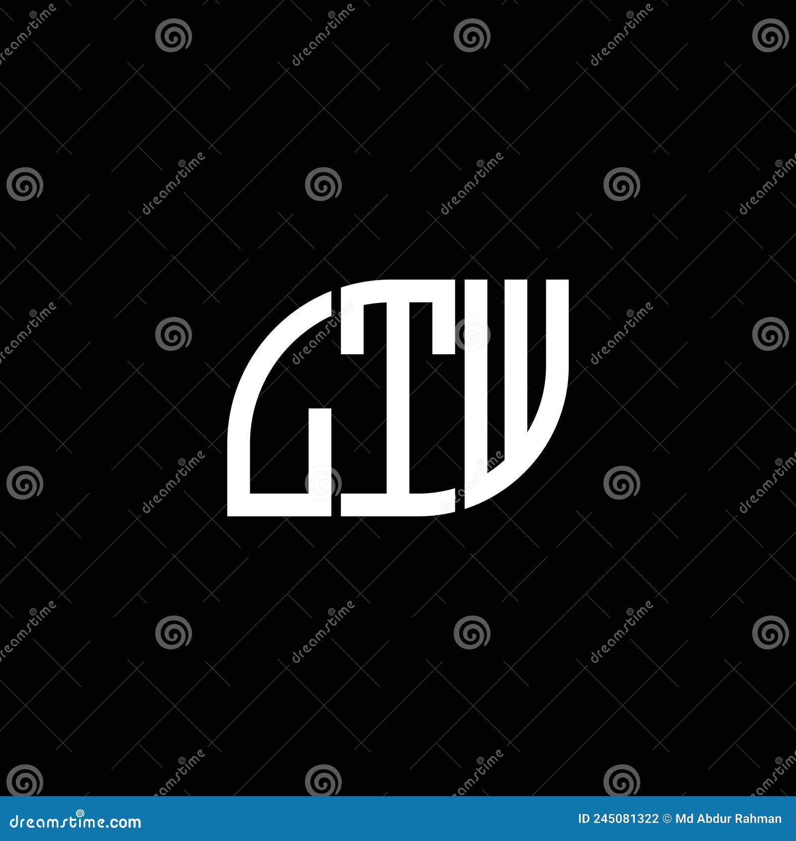 LTW Letter Logo Design on Black Background. LTW Creative Initials ...