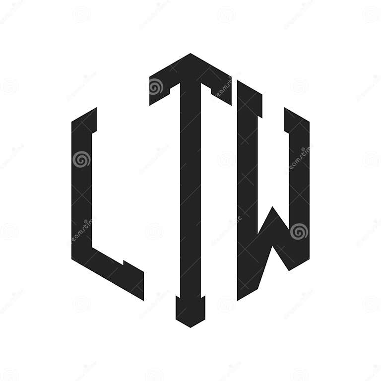 LTW Logo Design. Initial Letter LTW Monogram Logo Using Hexagon Shape ...