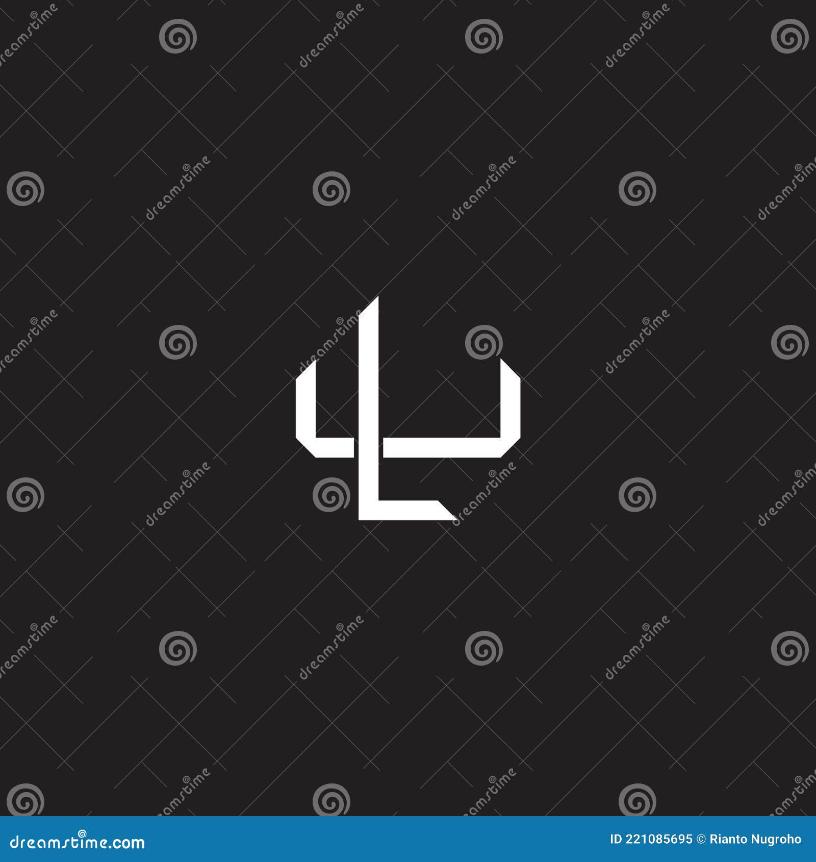 LU Initial Letter Overlapping Interlock Logo Monogram Line Art Style ...