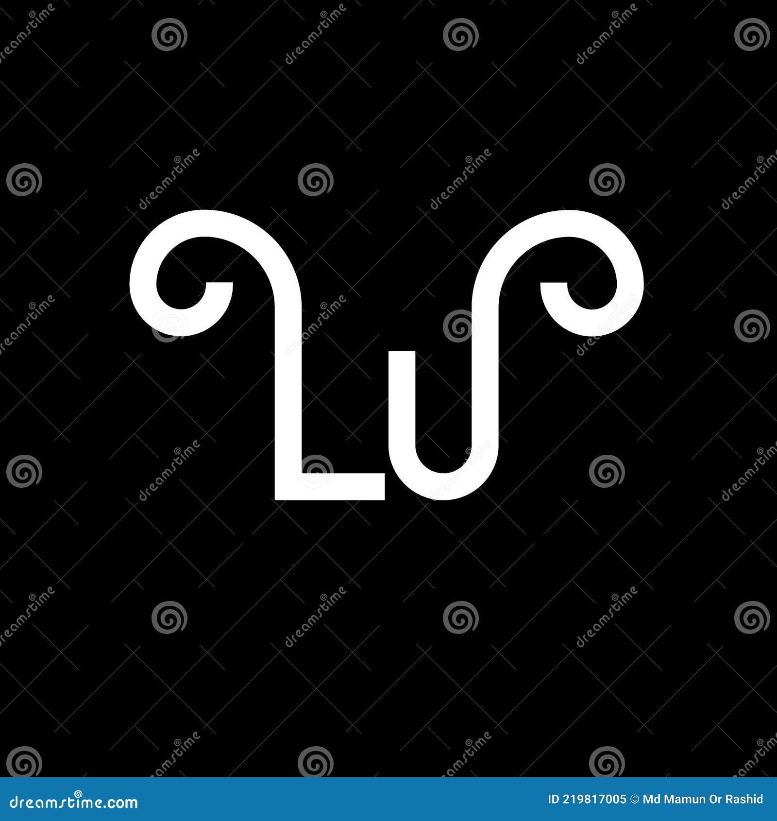 LU Letter Logo Design. Initial Letters LU Logo Icon. Abstract Letter LU ...