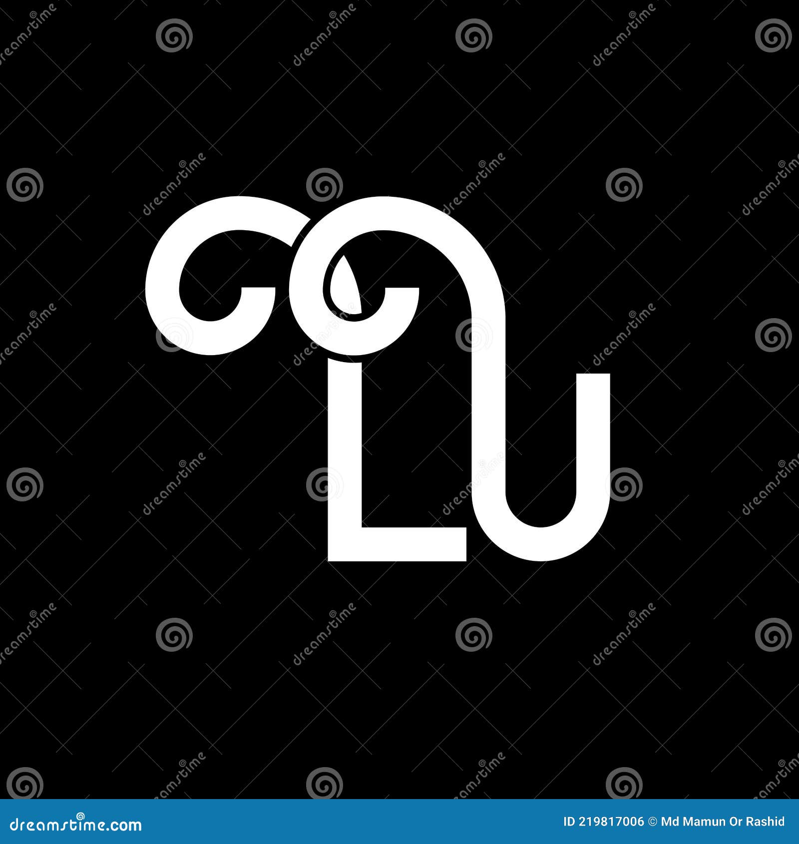LU Letter Logo Design. Initial Letters LU Logo Icon. Abstract Letter LU ...