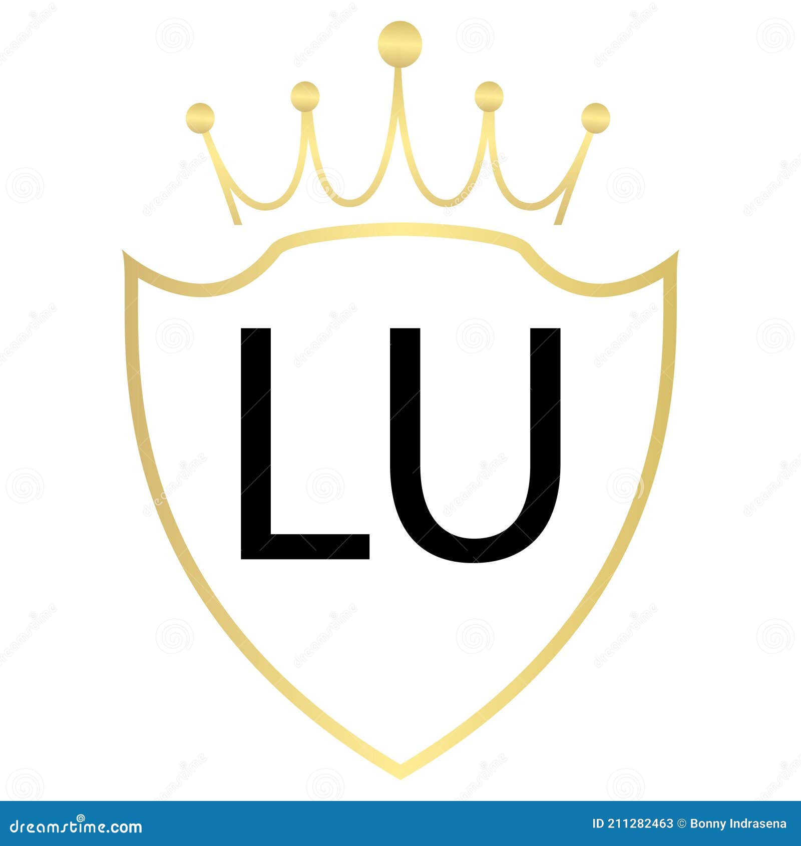 LU Letter Logo Design with Simple Style Stock Illustration ...
