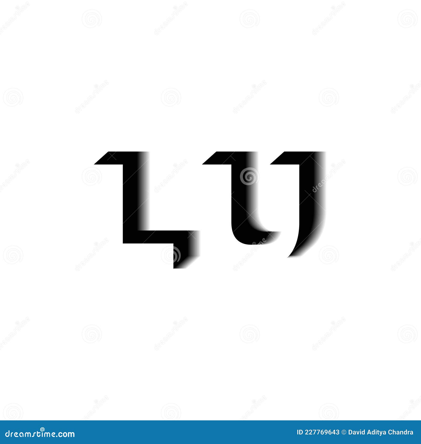 LU Monogram Shadow Shape Style Stock Vector - Illustration of logo ...