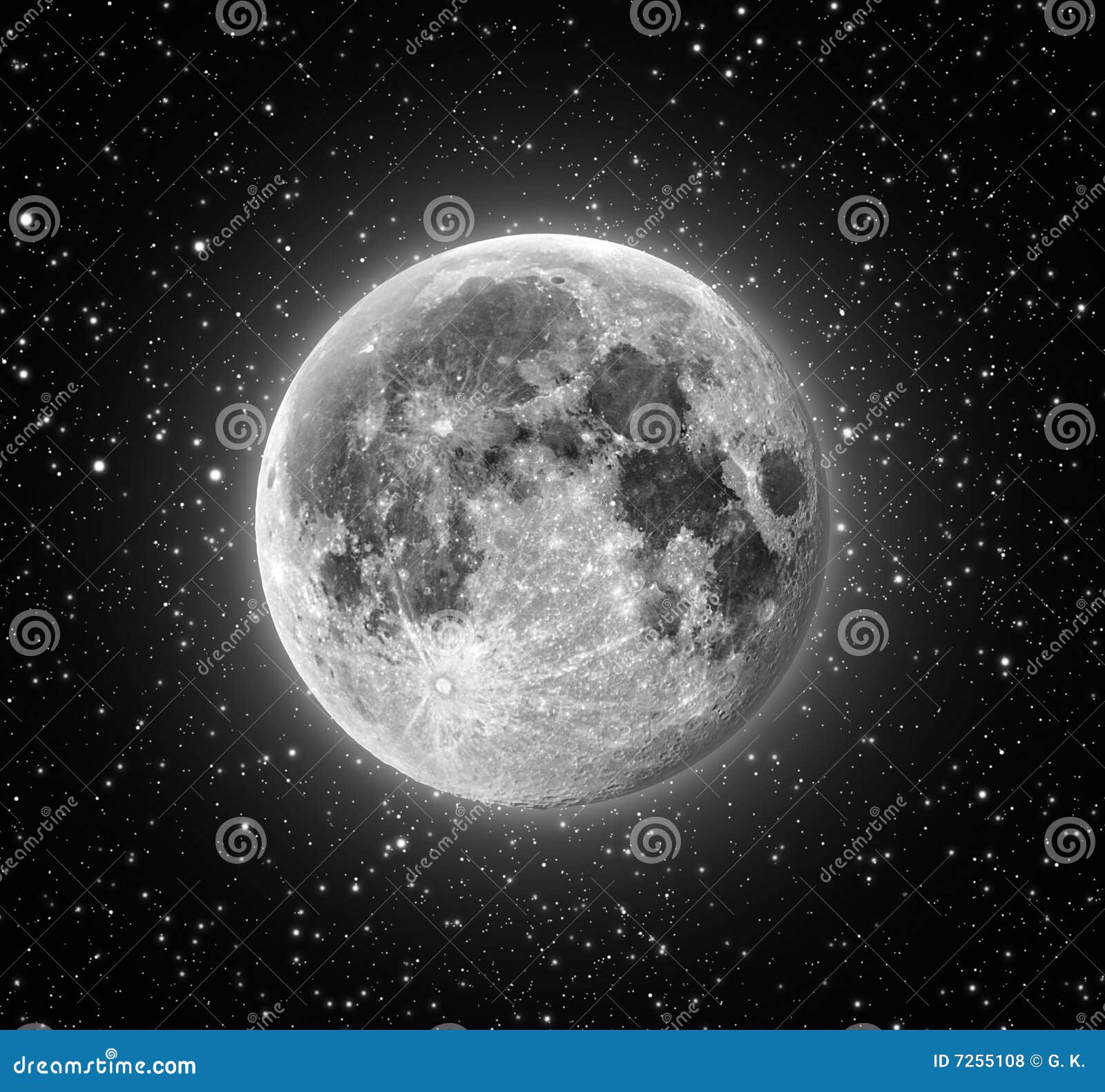 Lua cheia foto de stock. Imagem de astronomia, mensal - 7255108