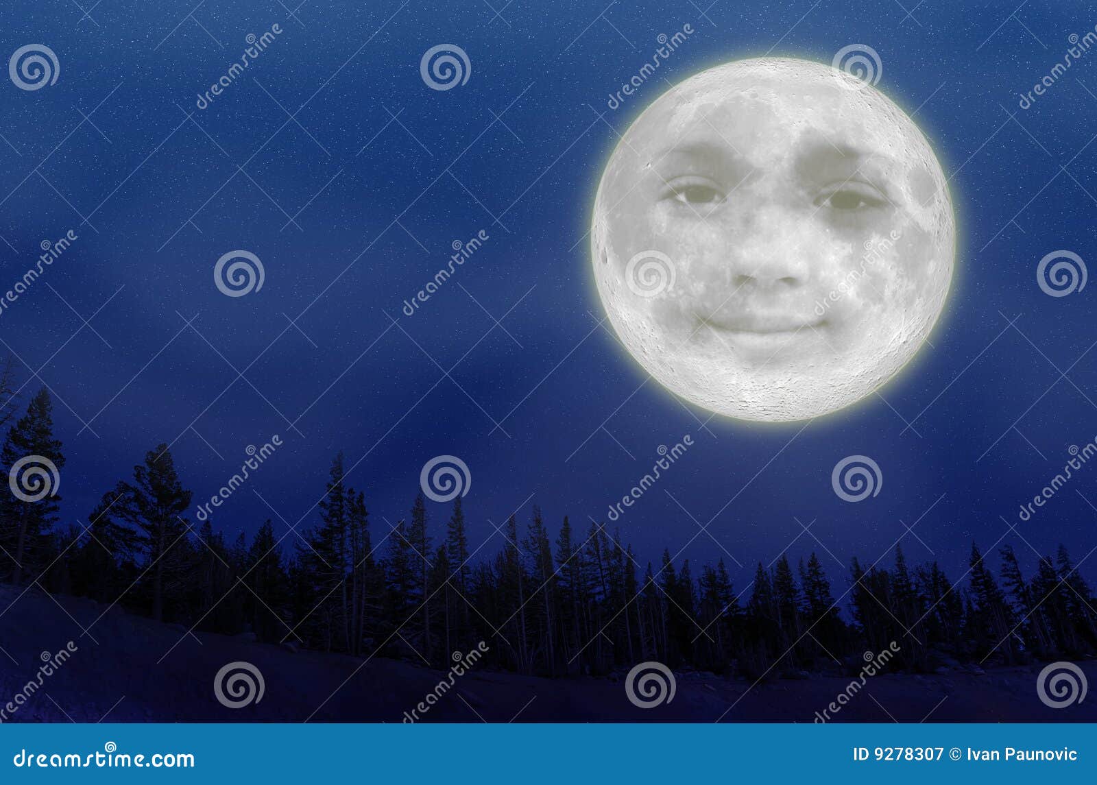 Lua cheia ilustração stock. Ilustração de luar, neblina - 9278307