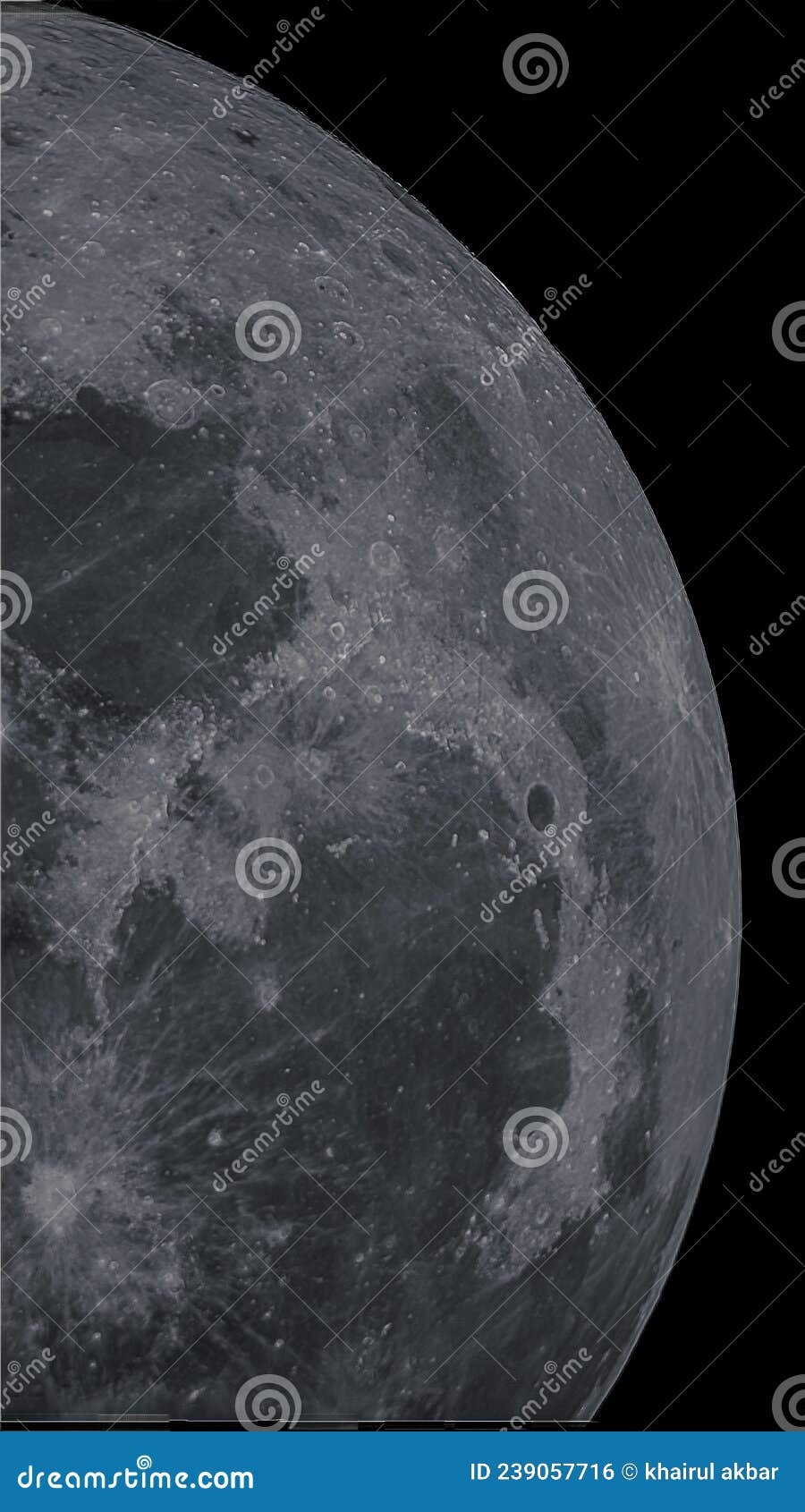 Lua cheia nua foto de stock. Imagem de profundamente - 239057716