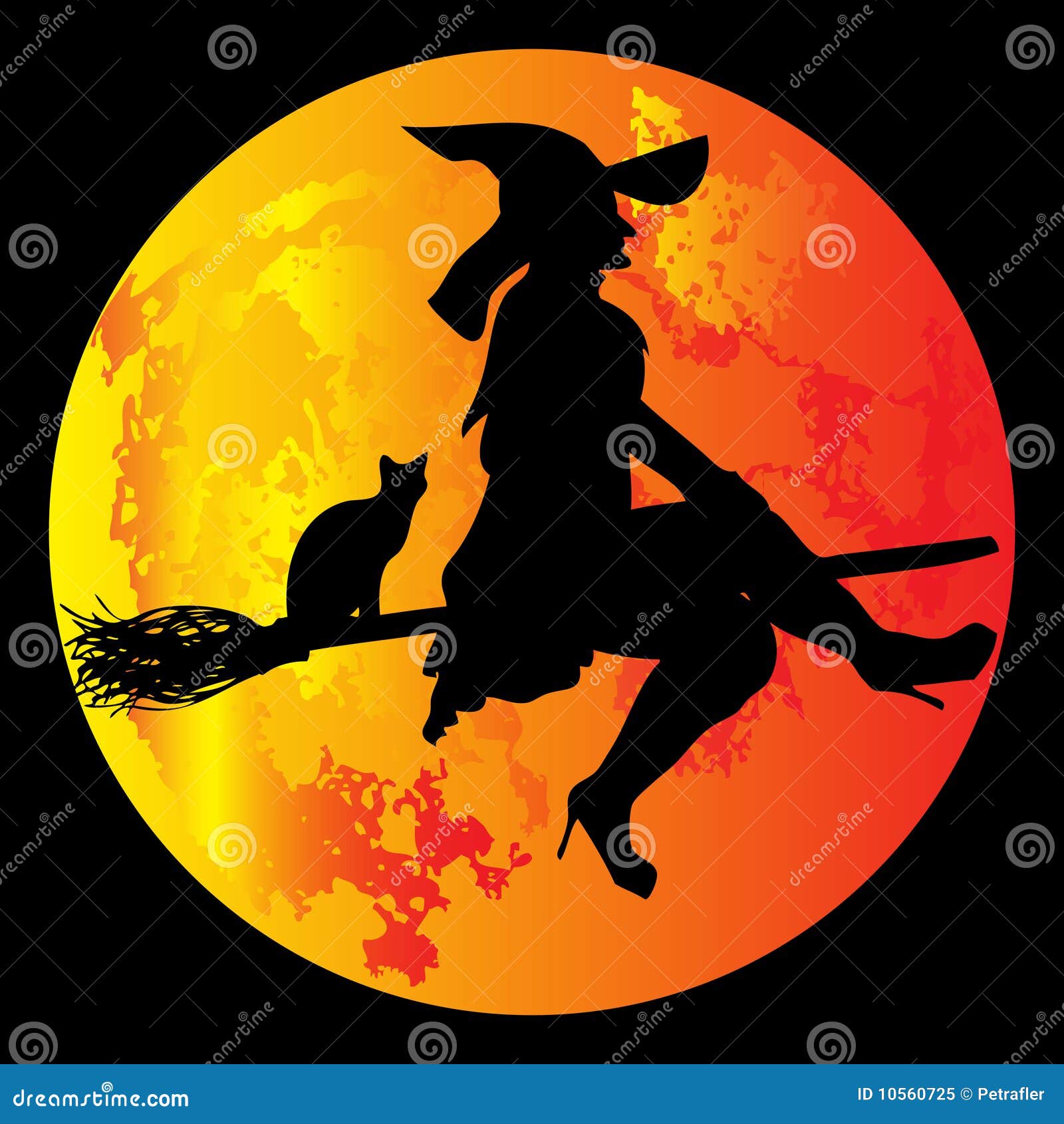 Lua de Halloween ilustração do vetor. Ilustração de assustador - 10560725