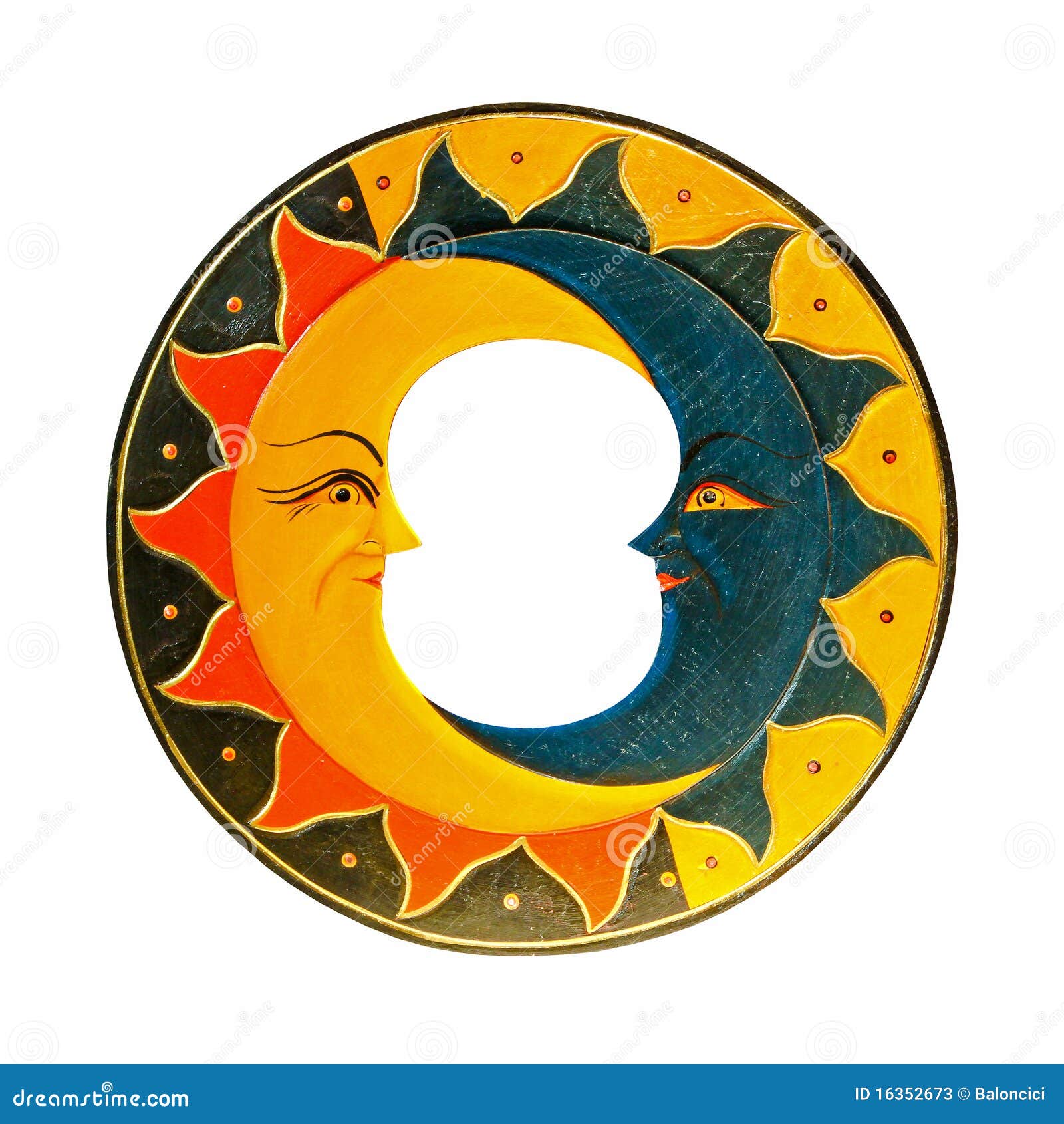 Lua e sol imagem de stock. Imagem de recorte, sair, artes - 16352673