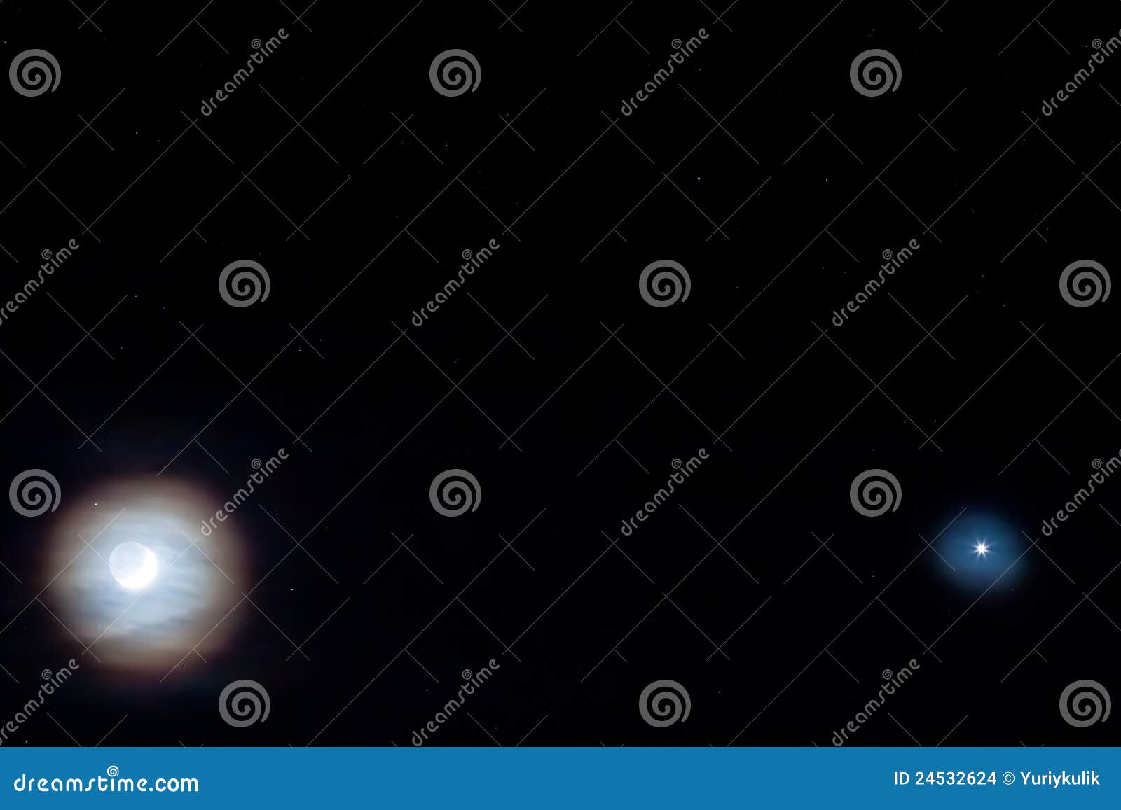 Lua e venus foto de stock. Imagem de satélite, espectacular - 24532624