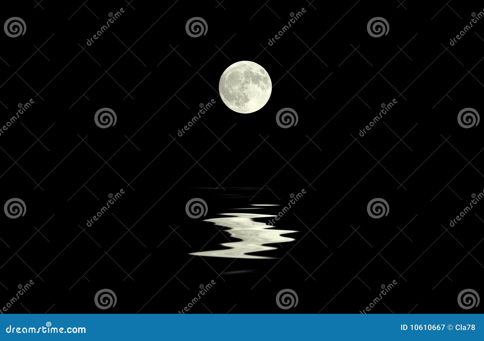 Lua no mar ilustração stock. Ilustração de wallpaper - 10610667