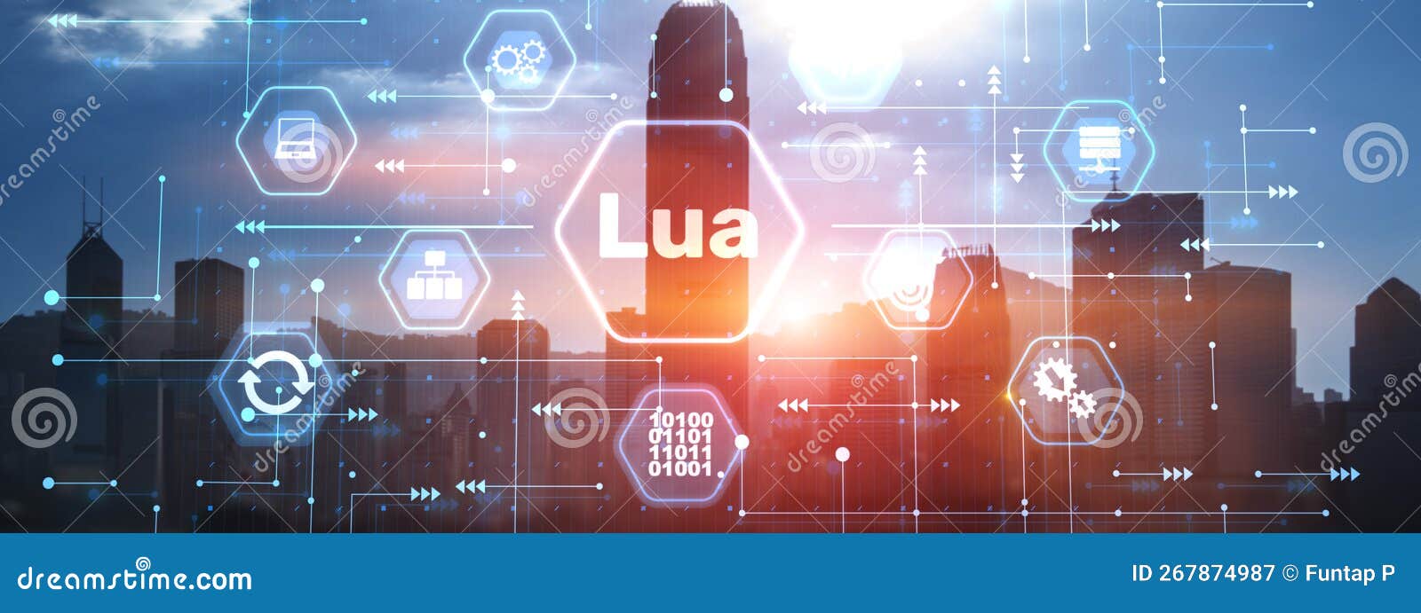 Lua Programming Language Scripting Programming Language City Background Stock Image Image Of