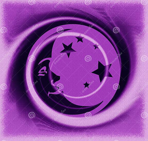 Lua roxa ilustração stock. Ilustração de papel, fundo - 6586807