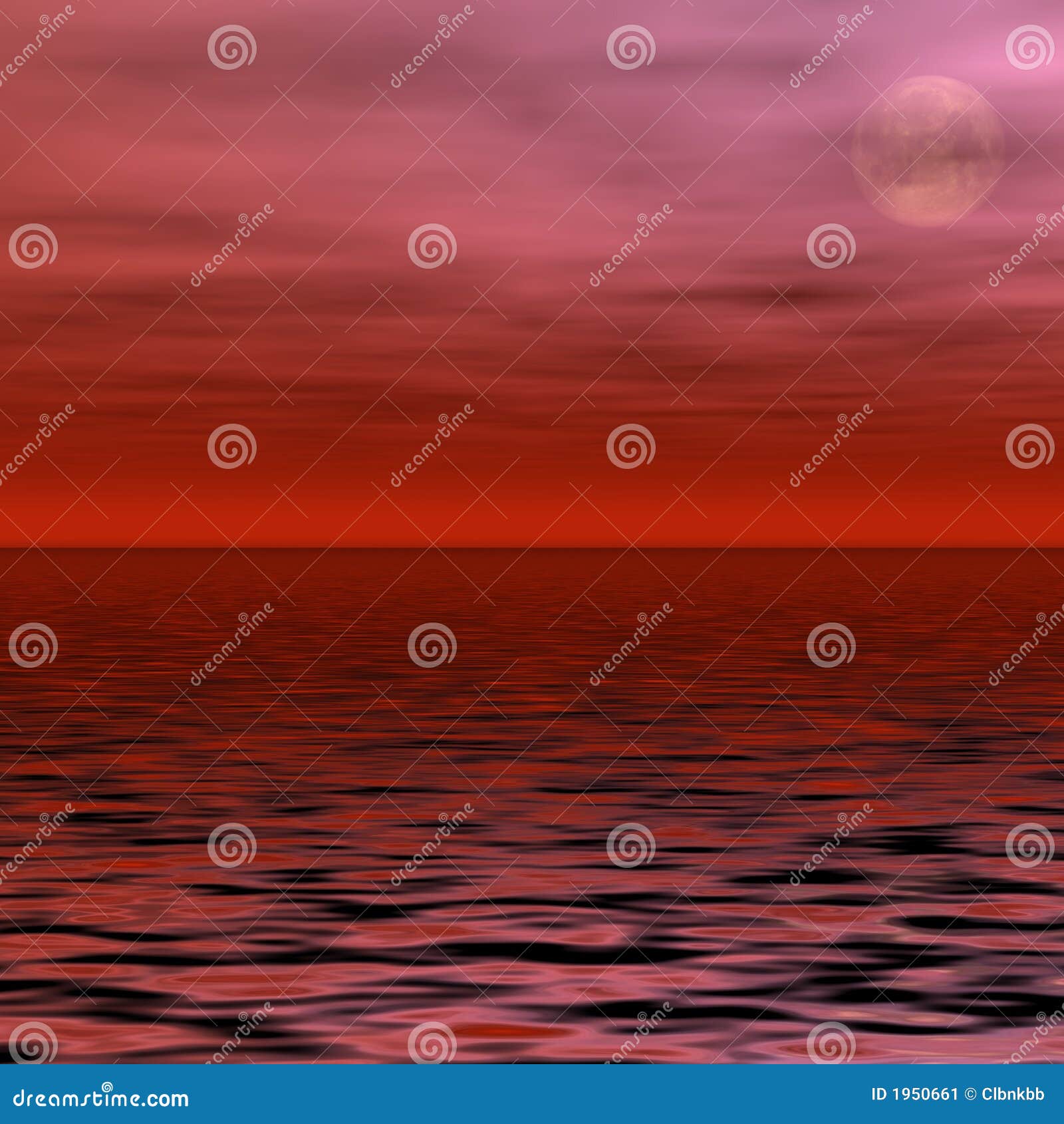 Lua vermelha ilustração stock. Ilustração de brilho, fundo - 1950661