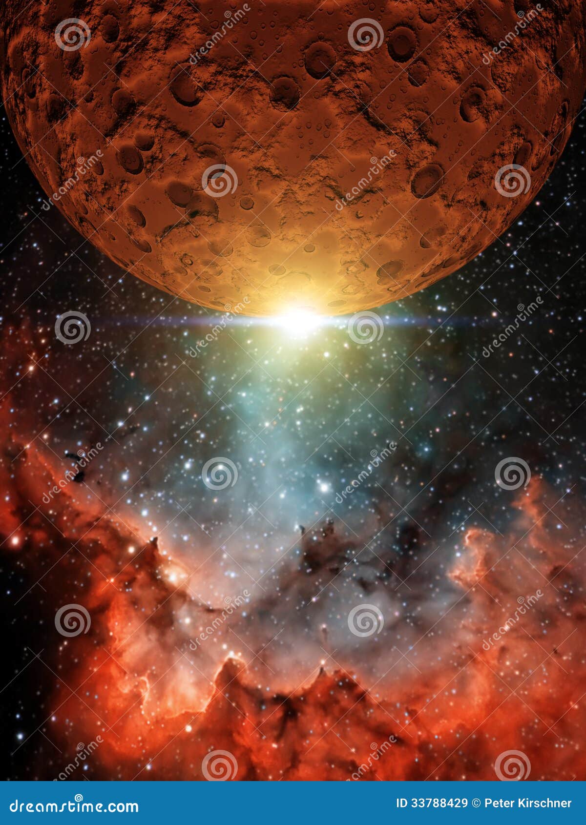 Lua vermelha ilustração stock. Ilustração de amostra - 33788429