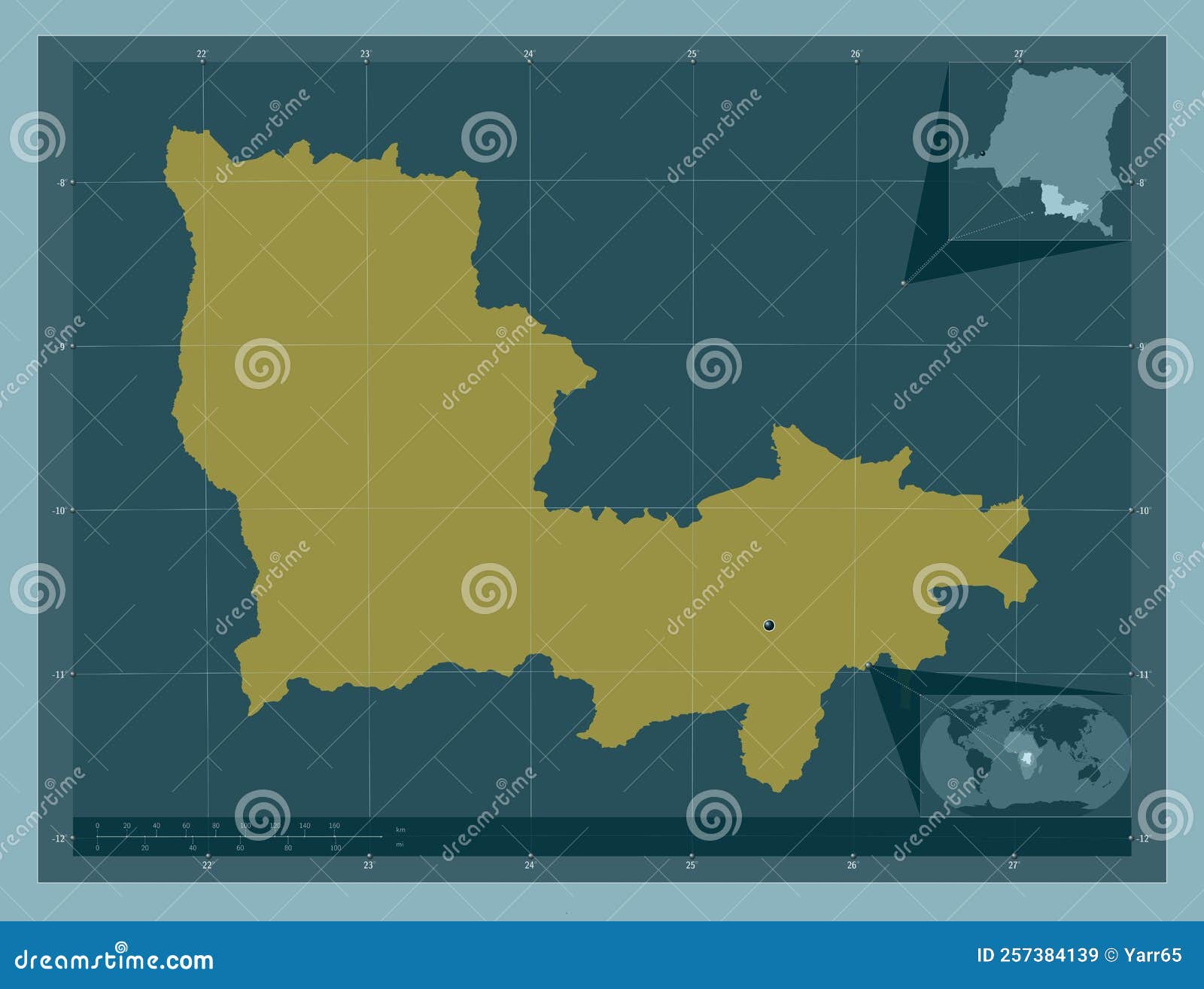 Lualaba, Democratic Republic of the Congo. Solid. Major Cities Stock ...