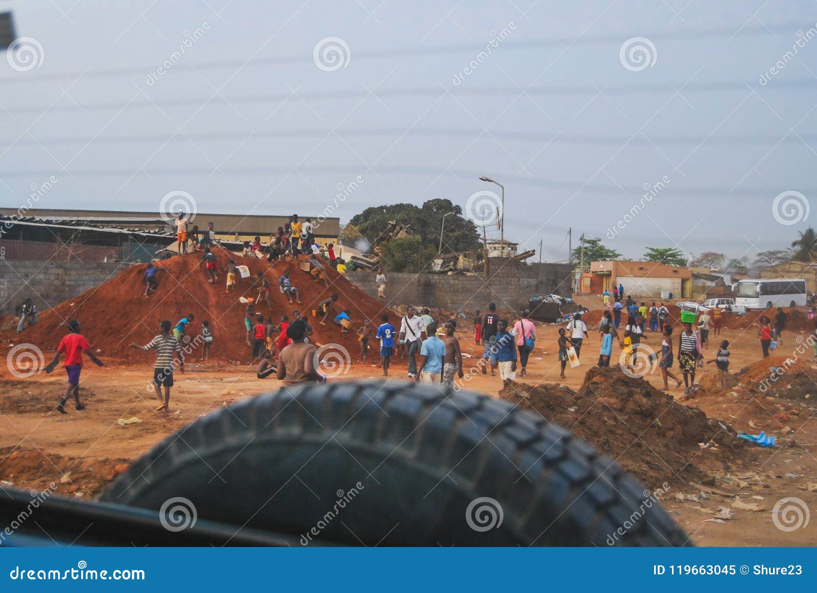 Children Playing on the Streets of Angola Capital Luanda Editorial ...