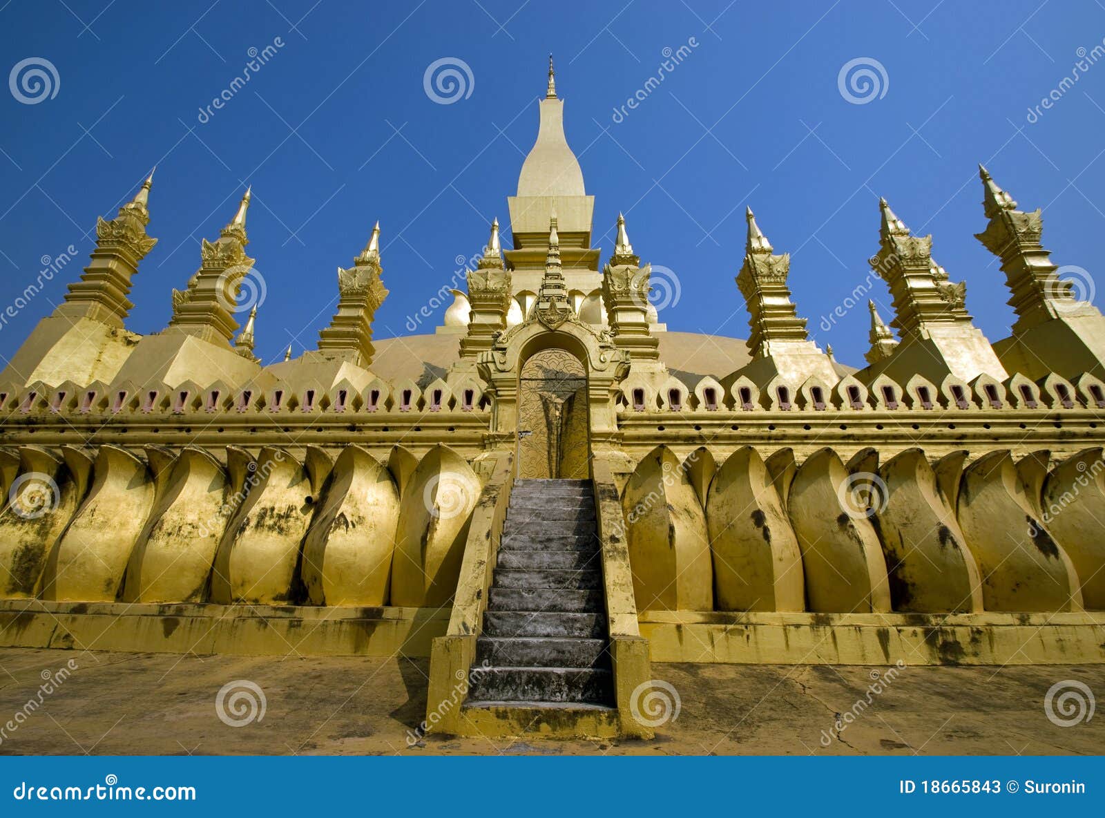 That Luang stock image. Image of buddhism, chacent, landmark - 18665843