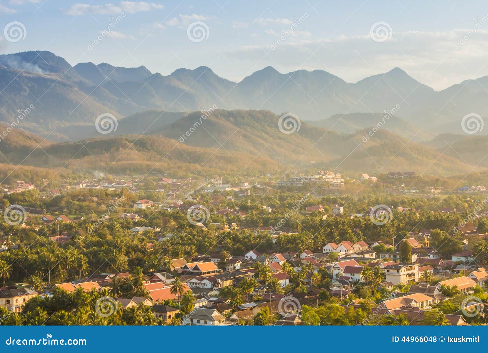 Luang Prabang Above View, Laos Stock Photo - Image of prabang, sunlight ...
