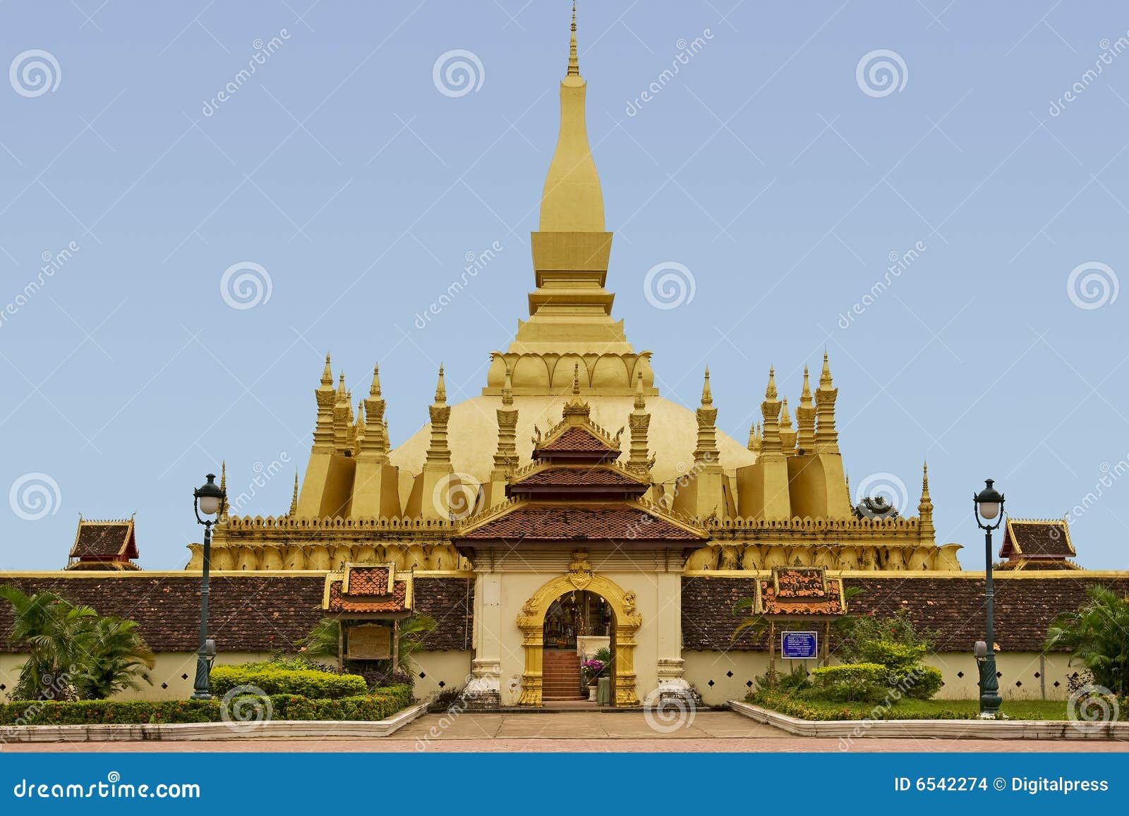 That Luang, temple in Laos stock photo. Image of laotian - 6542274