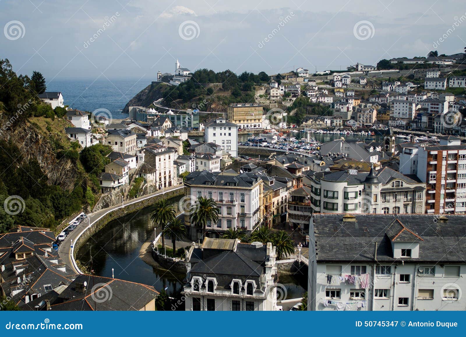Luarca stock image. Image of seascape, beach, litoral - 50745347