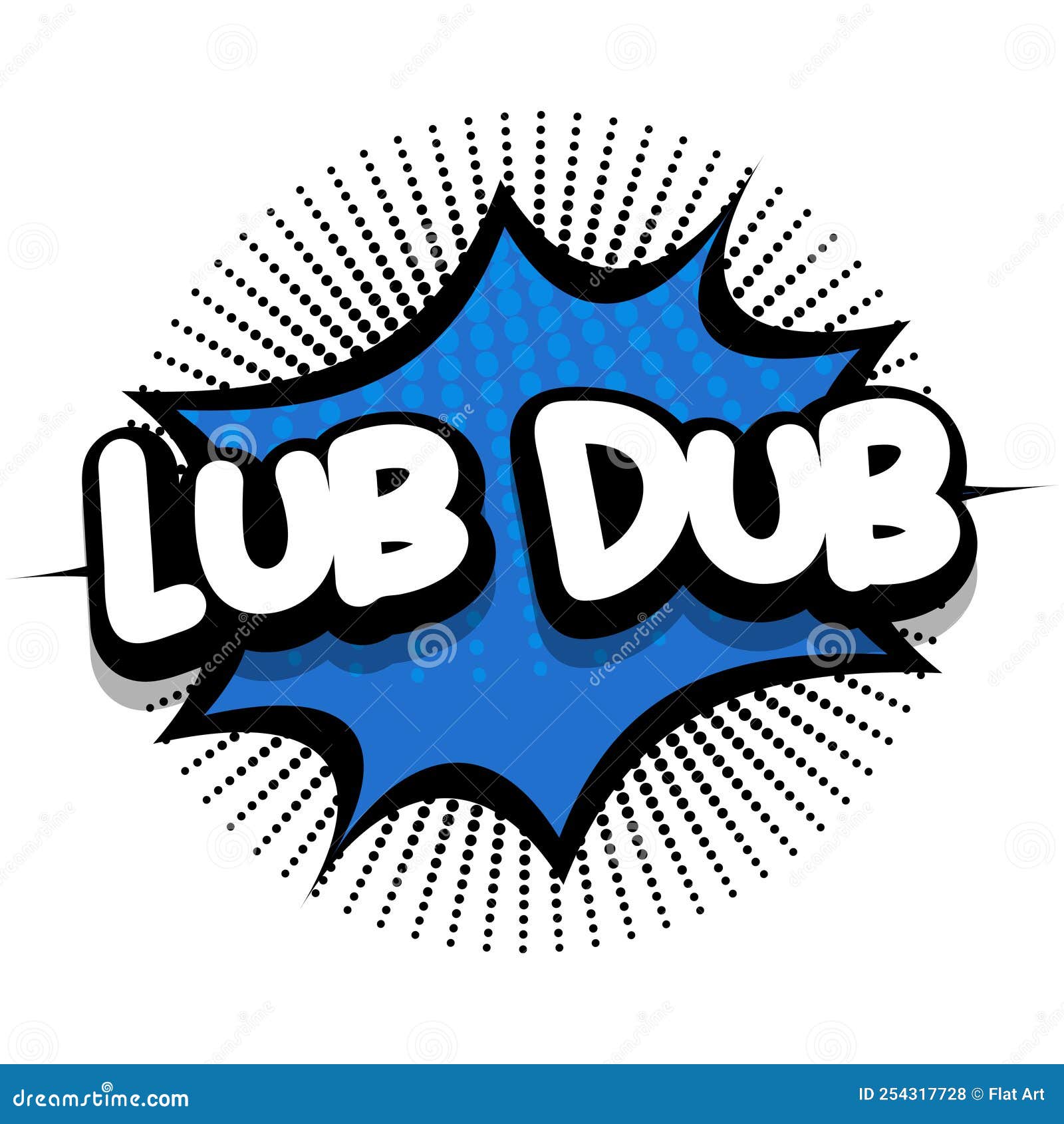 Lub Dub Comic Book Explosion Bubble Vector Illustration Stock Vector ...