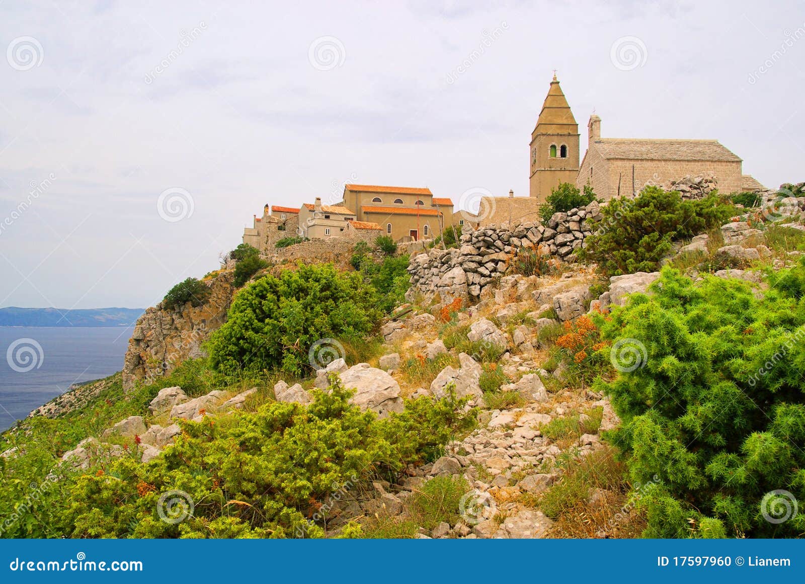 Lubenice stock photo. Image of rock, mountain, hill, croatia - 17597960