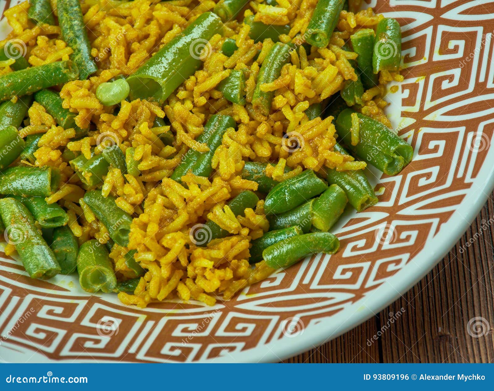 Lubia polow stock photo. Image of bean, polow, vegetarian - 93809196