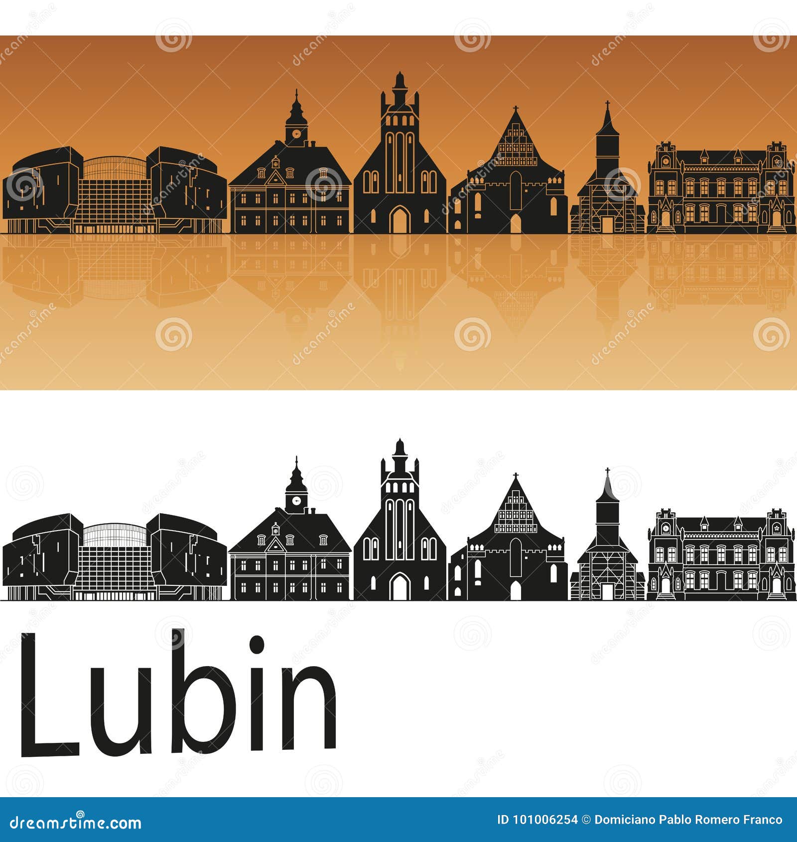 Lubin skyline stock vector. Illustration of landscape - 101006254