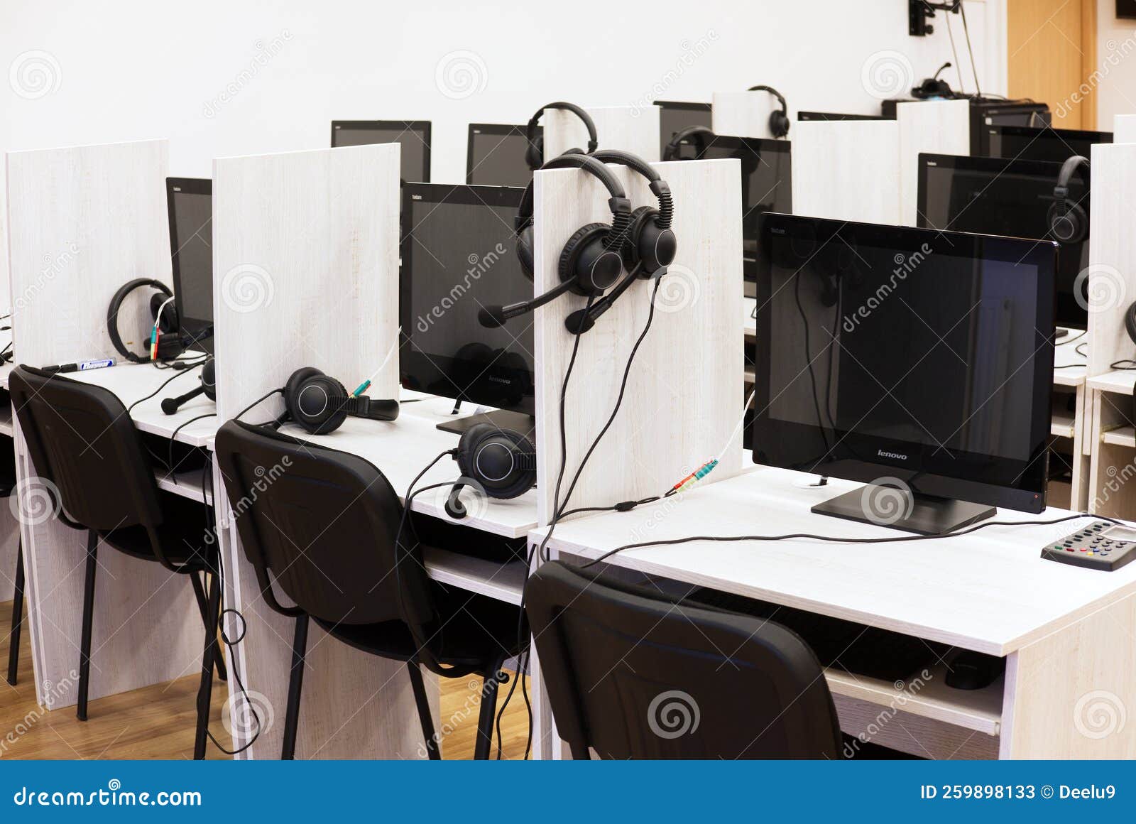 Lublin, Poland. 25 October 2022. Modern Computer Phonetic Lab with ...