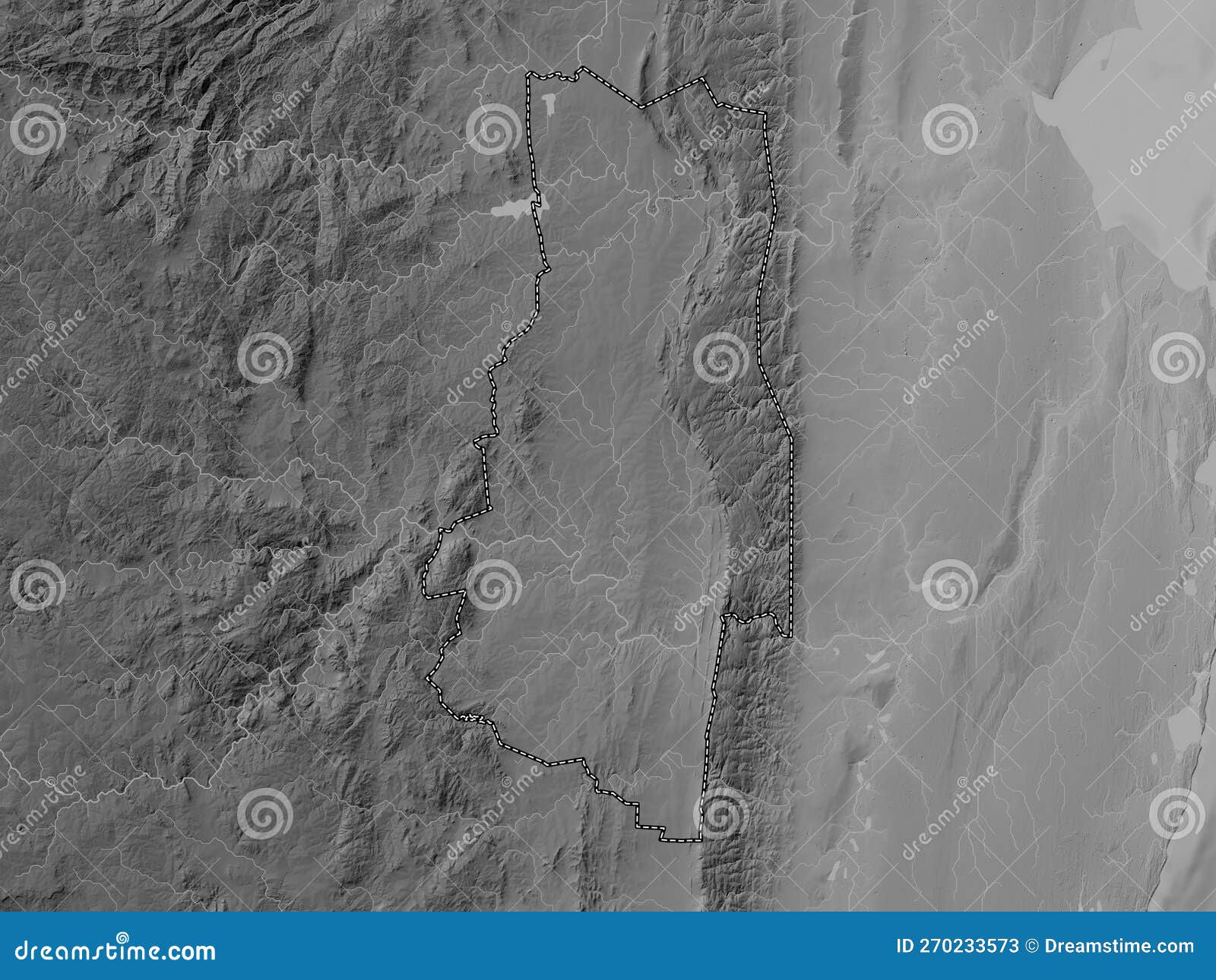 Lubombo, Eswatini. Grayscale. No Legend Stock Illustration ...
