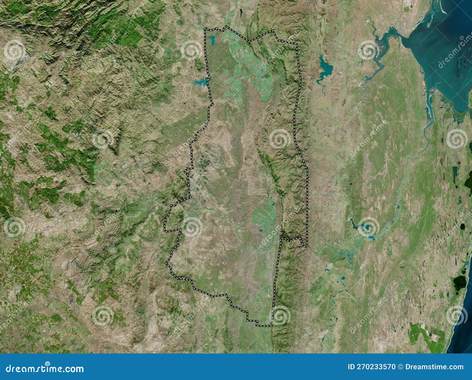 Lubombo, Eswatini. High-res Satellite. No Legend Stock Illustration ...