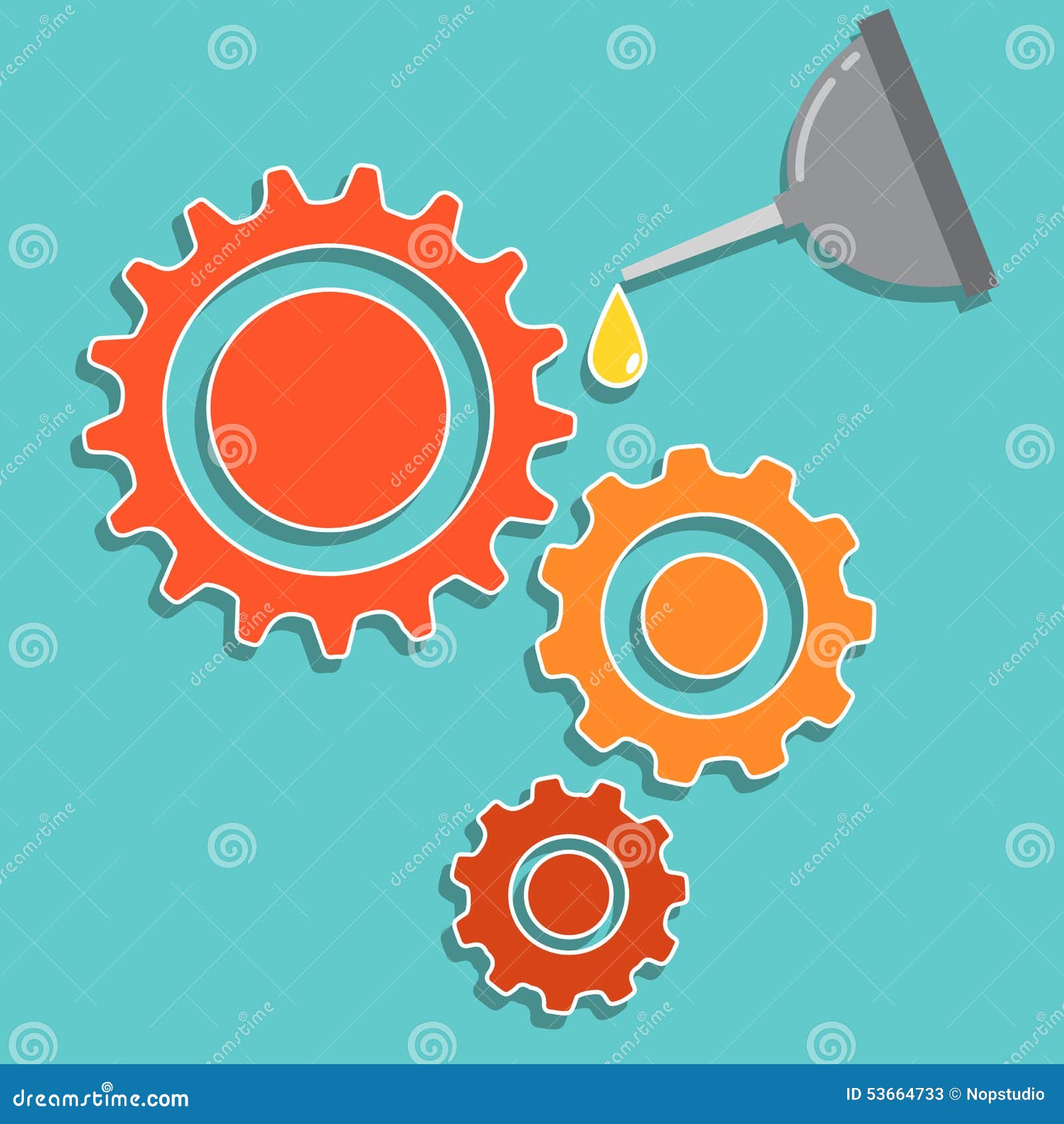 Lubricación El Gráfico Del Engranaje Ilustración del Vector ...