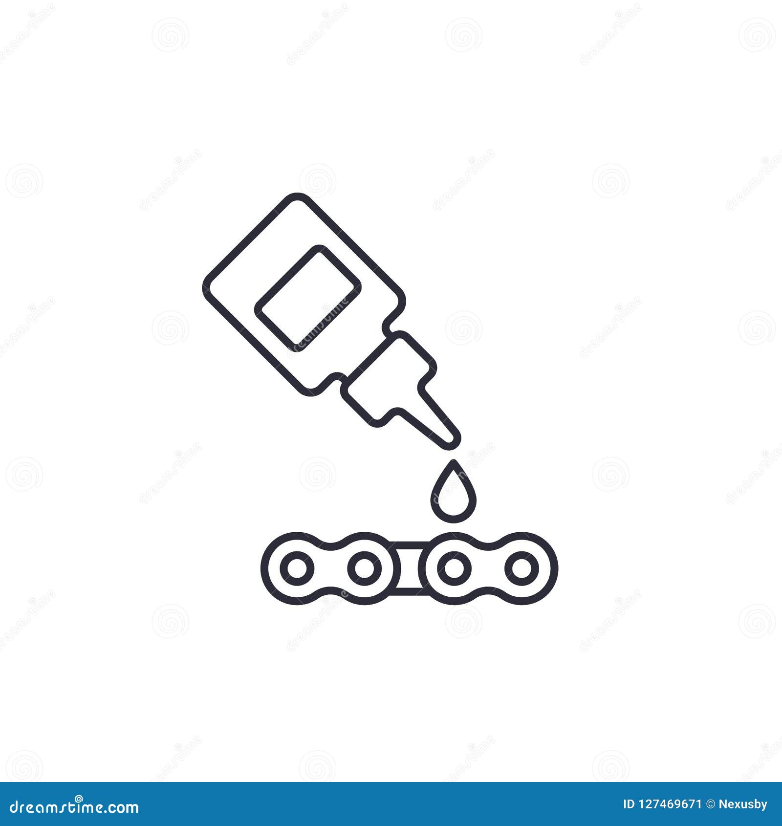 Lubricant, Oil for Bike Chain Vector Linear Icon Stock Vector ... Lubricant, Oil for Bike Chain Vector Linear Icon Stock Vector ...