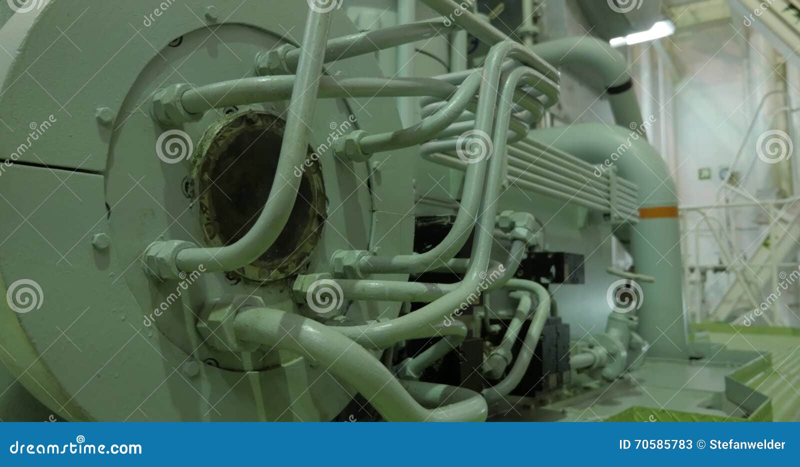 Lubrication Oil Pipes on Main Engine of Ship Stock Video - Video of ...