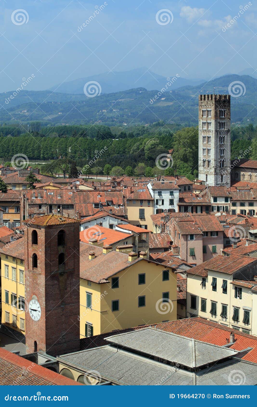 Lucca, Italy stock photo. Image of tower, european, tuscany - 19664270