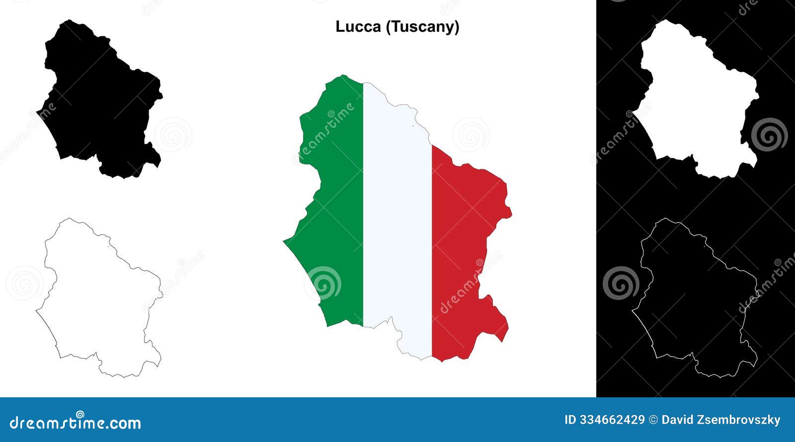 Lucca Blank Detailed Outline Map Set Cartoon Vector | CartoonDealer.com ...