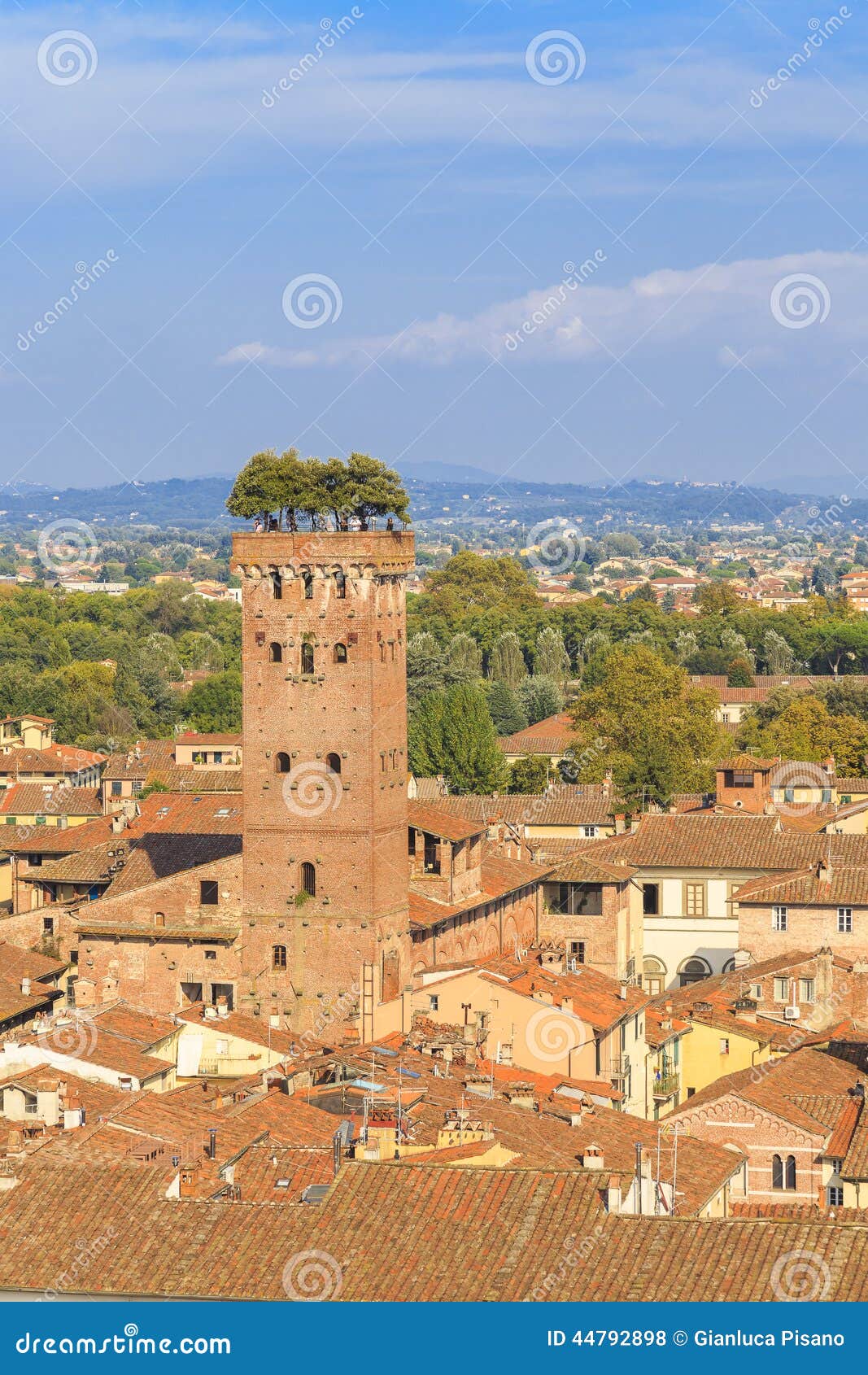 Lucca tower stock photo. Image of aerial, majestic, renaissance - 44792898