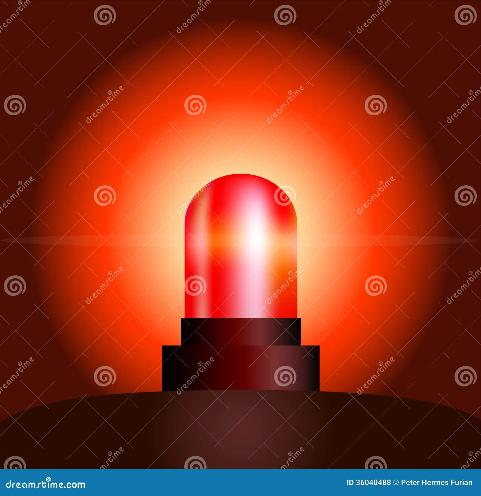 Luce rossa illustrazione vettoriale. Illustrazione di riflettore - 36040488