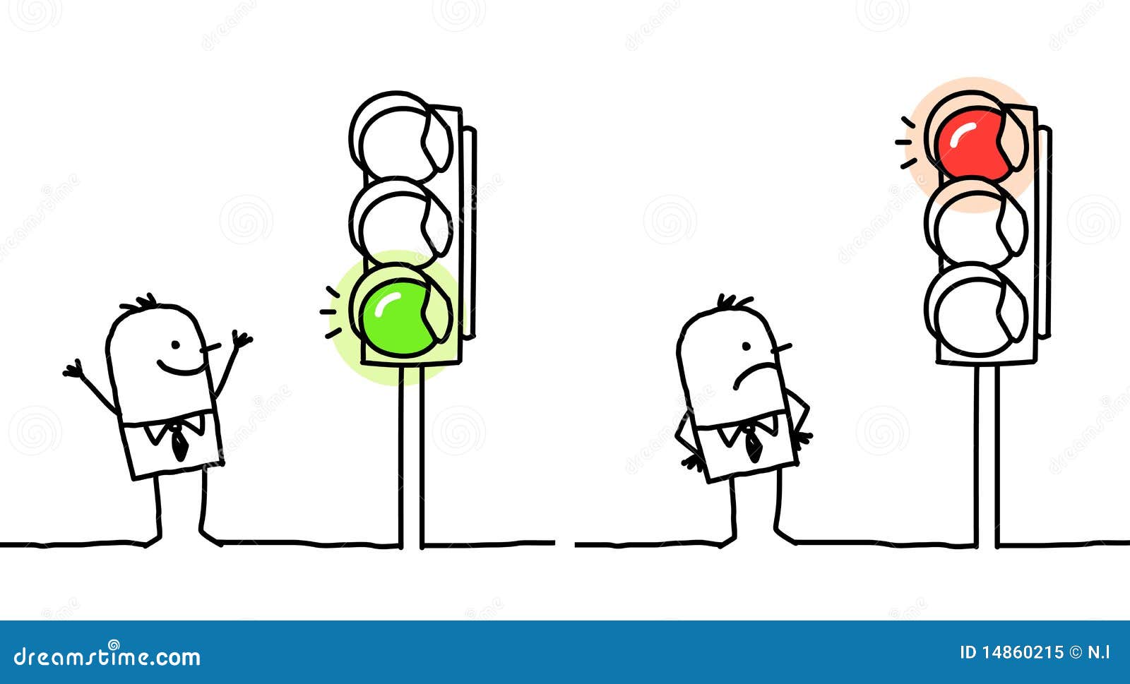 Luce rossa verde o illustrazione vettoriale. Illustrazione di mano ...