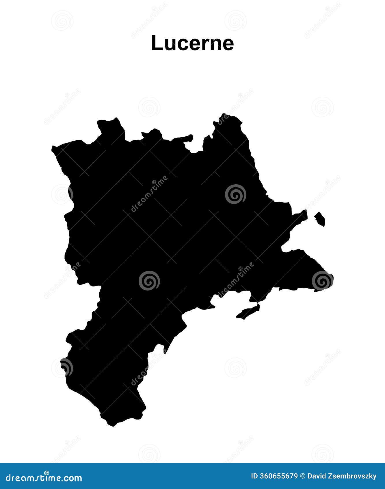 Lucerne Outline Map Vector Illustration | CartoonDealer.com #334734684
