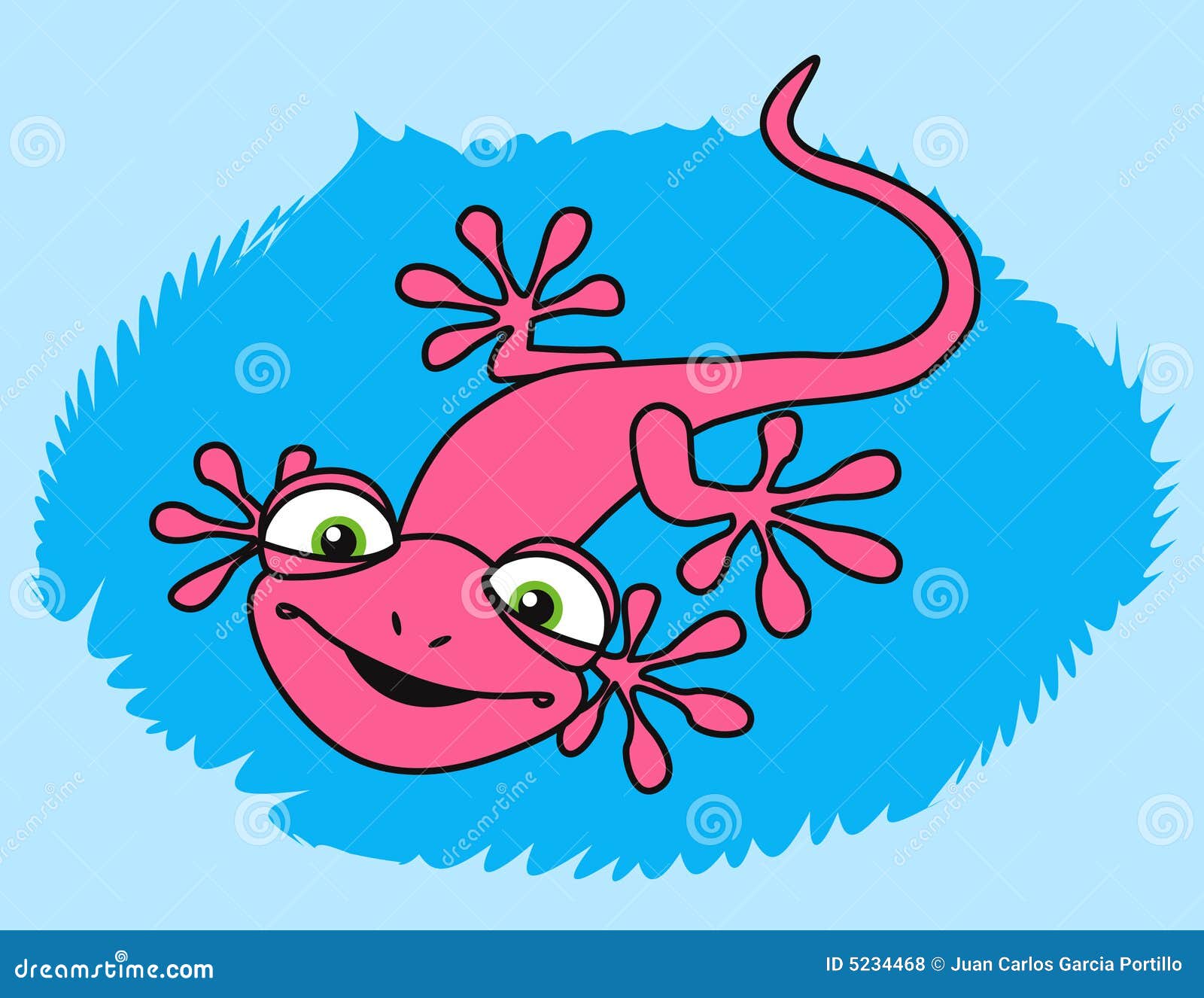 Lucertola Sorridente Dentellare Illustrazione Vettoriale ...